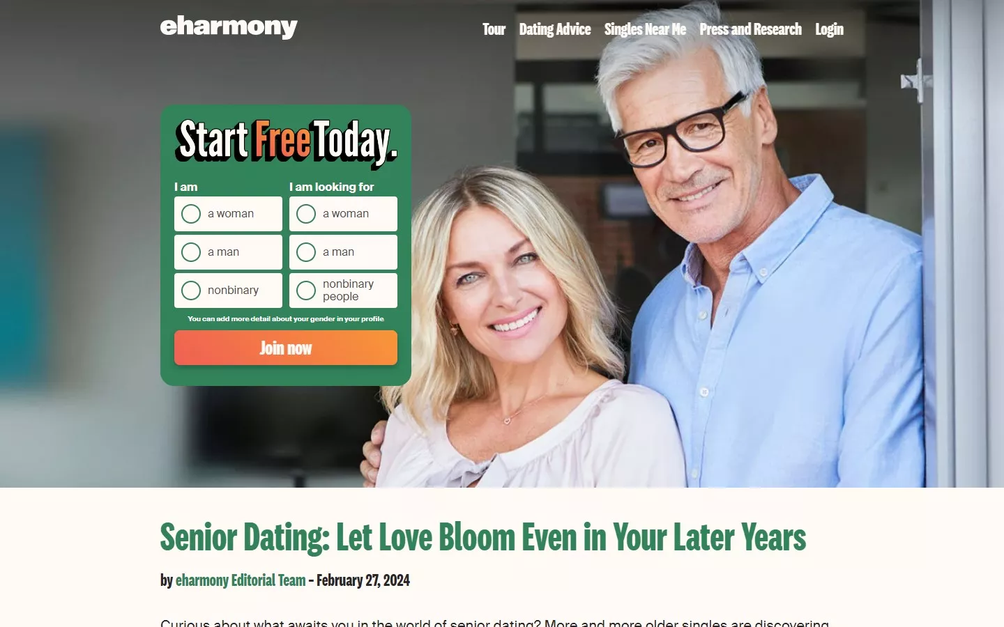 eHarmony Seniors | DatingSpot24.com